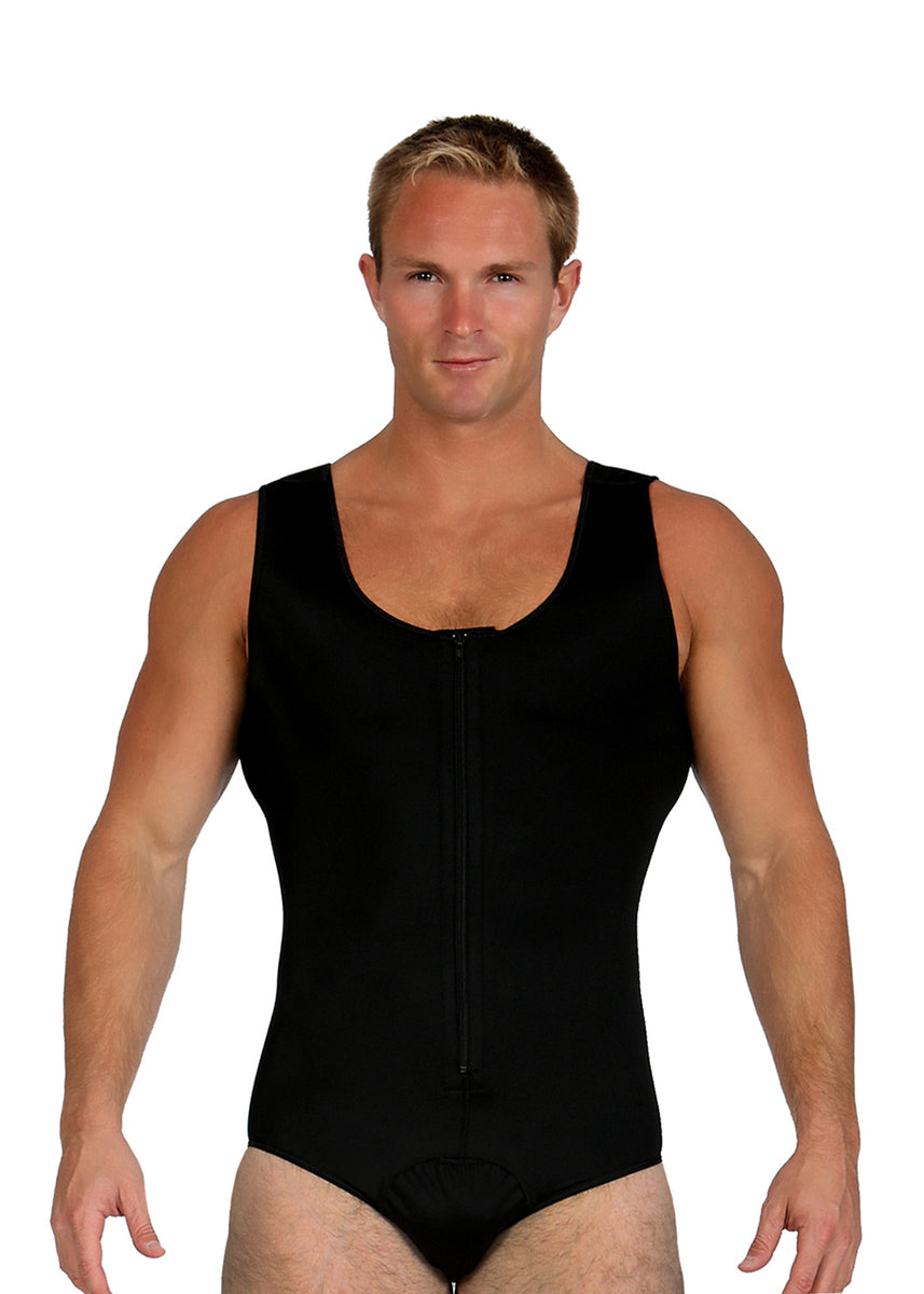 Mens high compression slimming shapewear tummy control Bodysuits ...